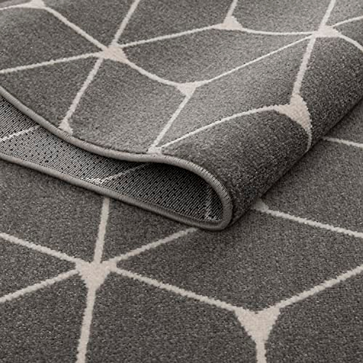 LOOMAKNOTI Tecopa Shamid 8' x 10' Grey Geometric Indoor/Outdoor Area Rug