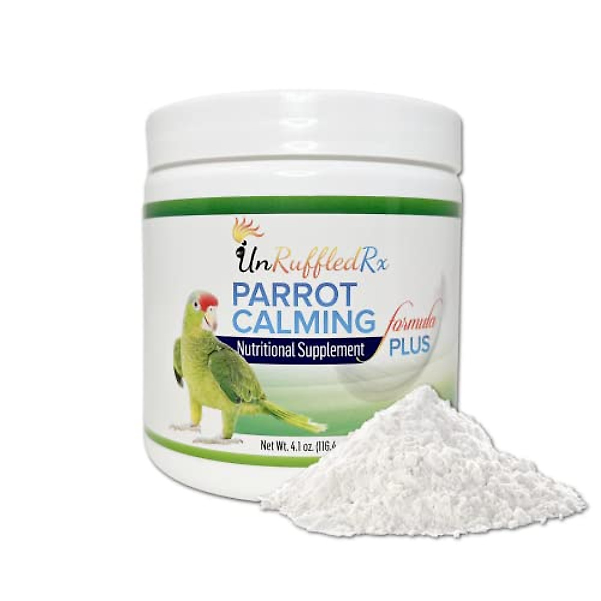 UnRuffledRx Parrot Calming Formula Dietary Supplement for Birds 4 oz. (300 Servings)