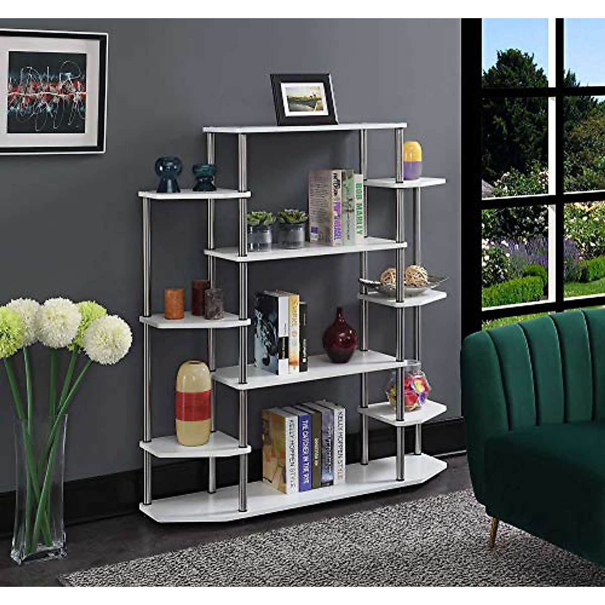 Convenience Concepts Designs2Go Wall Unit Bookshelf, White