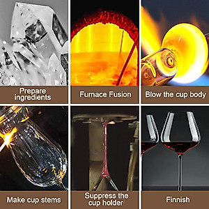 Yaschmo 24.8oz Red Wine Glasses Set of 4, 22oz Stemless Wine Glasses Set of 4, Hand Blown Lead-Free Glass, Ideal Gift Packaging for Wedding,Anniversary, Birthday