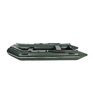 Perun Outdoors LT-330MVE 4 Person Durable PVC Inflatable Motor Boat 330cm (10'10") with Foot Air Pump and Carry Bag
