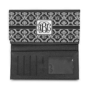 RNK Shops Personalized Monogrammed Damask Leatherette Ladies Wallet