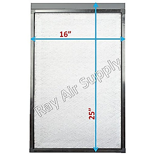 RAYAIR SUPPLY 16x25 Tappan EAC-1 Air Cleaner Replacement Filter Pads 16x25 Refills (4 Pack)