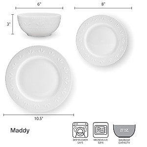 Pfaltzgraff Maddy 12 Piece Dinnerware Set, Service for 4