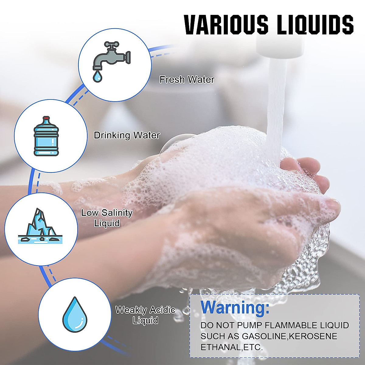 ECO-WORTHY 33-Series Industrial Water Pressure Pump 110V AC 4.0GPM 50PSI RV Fresh Water Diaphragm Pump include Garden Hose Adapters for Irrigation Marine Boat Sprinkler Faucet