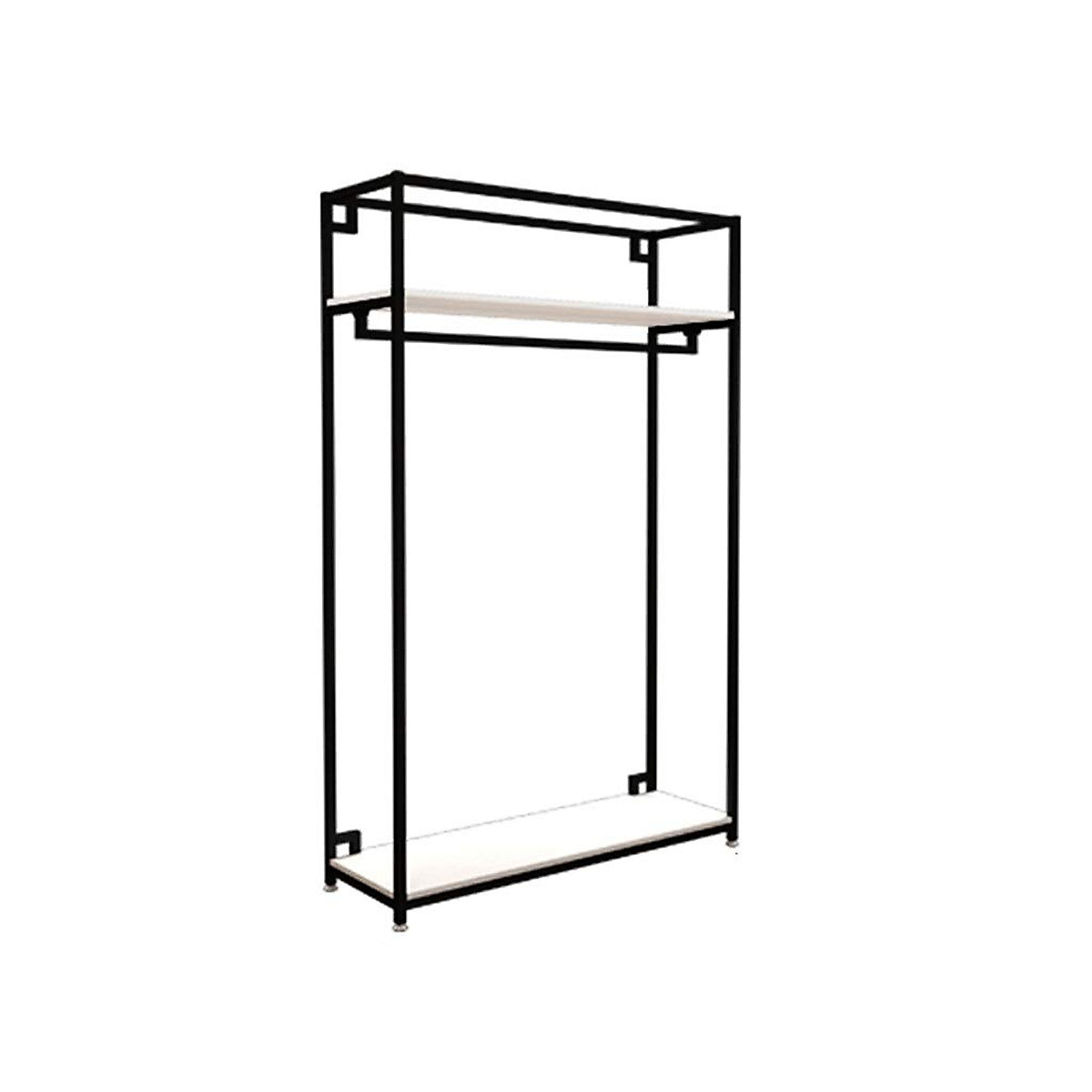 JIAO PAI Garment Racks Metal Coat Rack, Vertical Heavy Clothing Tidy Rails Boutique Clothing Store Storage Display Stand Multifunction Save Space Sturdy Long skirt and jacket stand