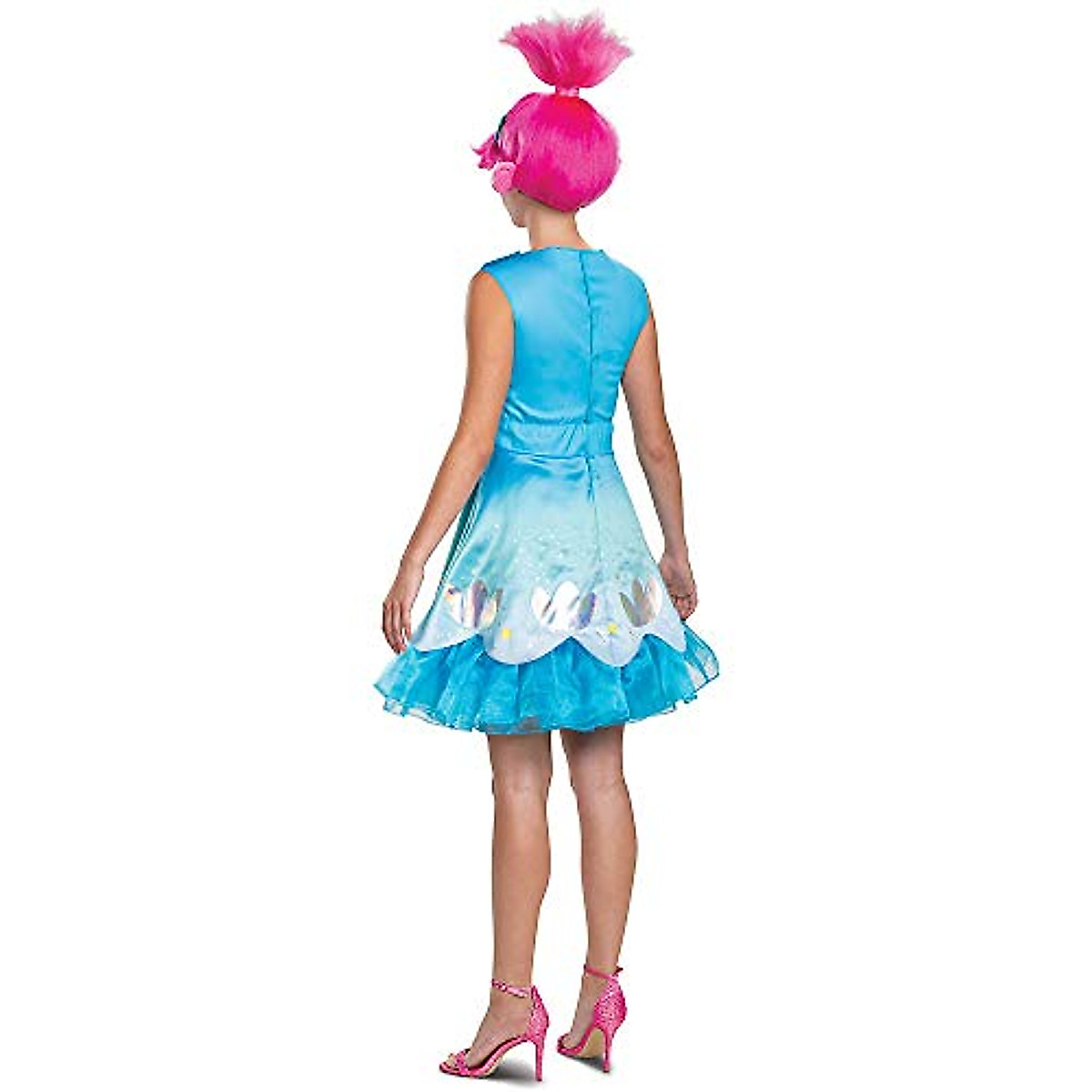 Disguise womens Poppy Costume, Official Trolls World Tour Movie and Headpiece Adult Sized Costumes, Blue, Small 4-6 US