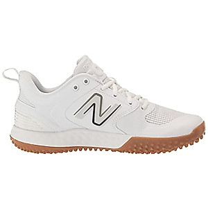 New Balance Men's Fresh Foam 3000 V6 Turf-Trainer Baseball Shoe, White/White/Gum, 9.5