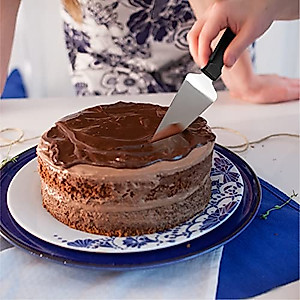 20 Pieces Pizza Spatula Pie Server Stainless Steel Cake Serving Spatula Non Slip Easy to Grip Baking Triangular Spade Plastic Handle Shovel for Desserts Pizza Pie Cake Biscuit