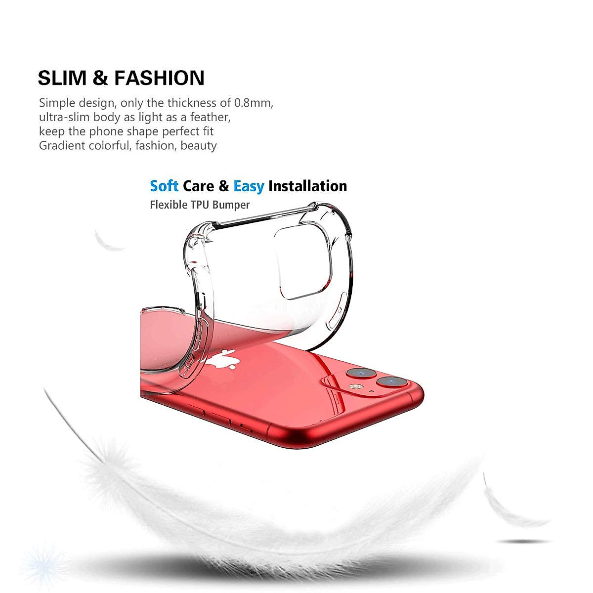 FZZSZS Case for Oppo Reno 6 Pro 5G + 2 Pack Tempered Glass Screen Protector Protective Film,Slim Transparent Soft Gel TPU Silicone Protection Case Cover for Oppo Reno 6 Pro 5G (6.55")