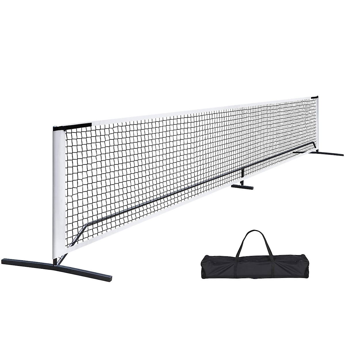 Smartxchoices Portable Pickleball Net System Outdoor 22FT Regulation Size, Pickleball System Metal Frame Net with Carrying Bag for Driveway Backyards