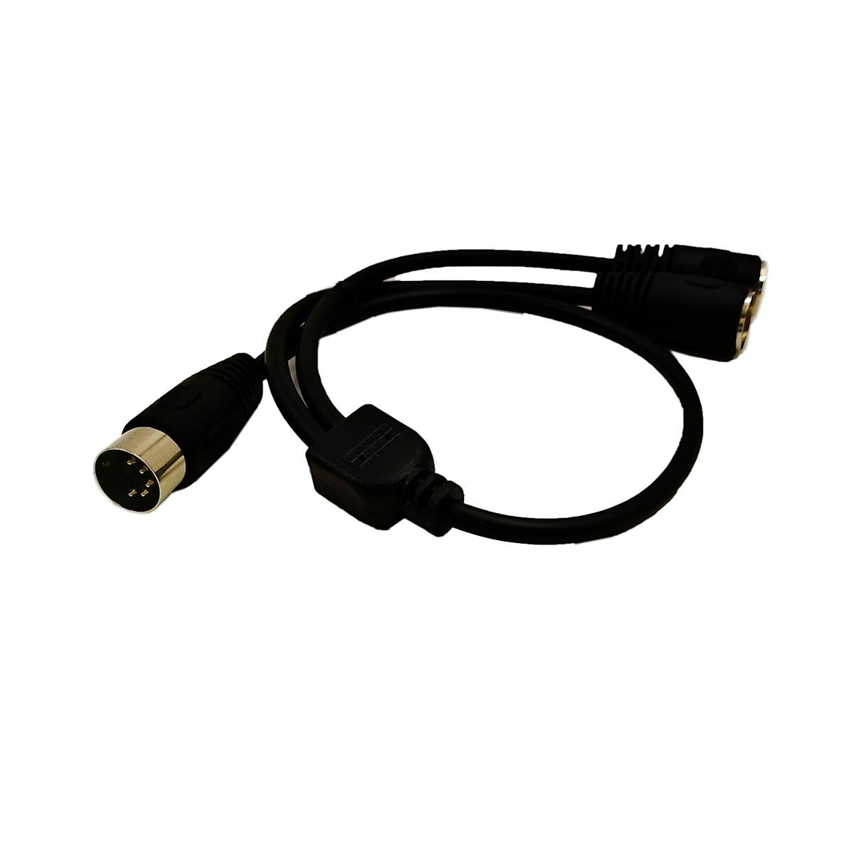 SinLoon DIN 5-Pin Splitter Y Adapter MIDI Cable, MIDI 5 Pin Male to Dual 2 x DIN-5 Female Extension Audio Cable (D5P M-2F,0.5meter)