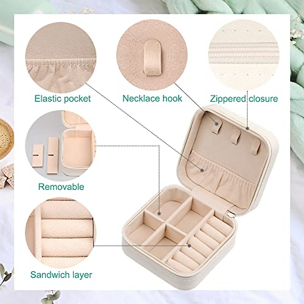 Inspired Jewelry Organizer Box HS Singer Merch Portable Travel Jewelry Case Storage Holder (Love On Tour)