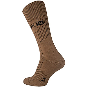 281Z Military Lightweight Uniform Boot Socks - Tactical Trekking Hiking - Outdoor Athletic Sport (Coyote Brown X-Small 1 Pair)
