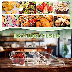 ISUSSER 40 Pack Clear Bento Snack Food Containers, 4 Compartment Meal Prep Containers with Lids for School and Work