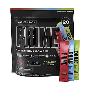 Prime Hydration+ Electrolyte Powder Mix Sticks Variety - (20 Pack)