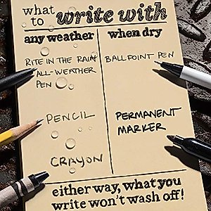 Rite in the Rain All Weather Tan Tactical Field Notebook, 4 5/8" x 7" Soft Cover Weatherproof Notepad, Universal Page Pattern, Reference Pages (No. 980T)