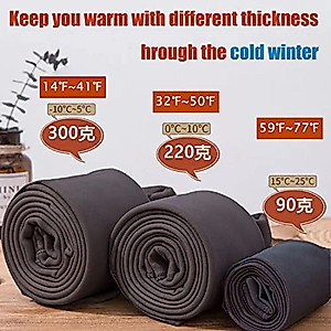 Mitid Fleece Lined Tights Women Leggings Thermal Pantyhose Fake Translucent Tights Opaque Warm Pantyhose High Waisted Winter Warm Sheer Tight (Thick - 220g)