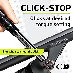 Vibrelli Bike Torque Wrench Set - 1/4 Inch Drive - 2 to 20nm, 0.1 Nm Micro - Essential MTB & Bicycle Torque Wrench Tools. Hex/Allen 2-10, Torx 10-30, 100mm Extension Socket, Storage Case