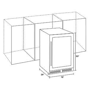 Koolatron 28 Bottle Dual Zone Wine Cooler Refrigerator 15Inch Under Counter or Wine Chiller with Lock UV Protective Glass Beechwood Racks Wine Cellar Wine Fridge