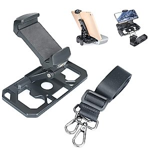RCGEEK Tablet Stand Compatible with DJI Mavic Mini 4K / Air 3 / Mini 2 / Mini 2 SE/Mini 3 Pro/Air 2 / Mavic 3/ Air 2S Drone Remote Controller 4-11 inch Foldable Tablet Holder with Neck Lanyard