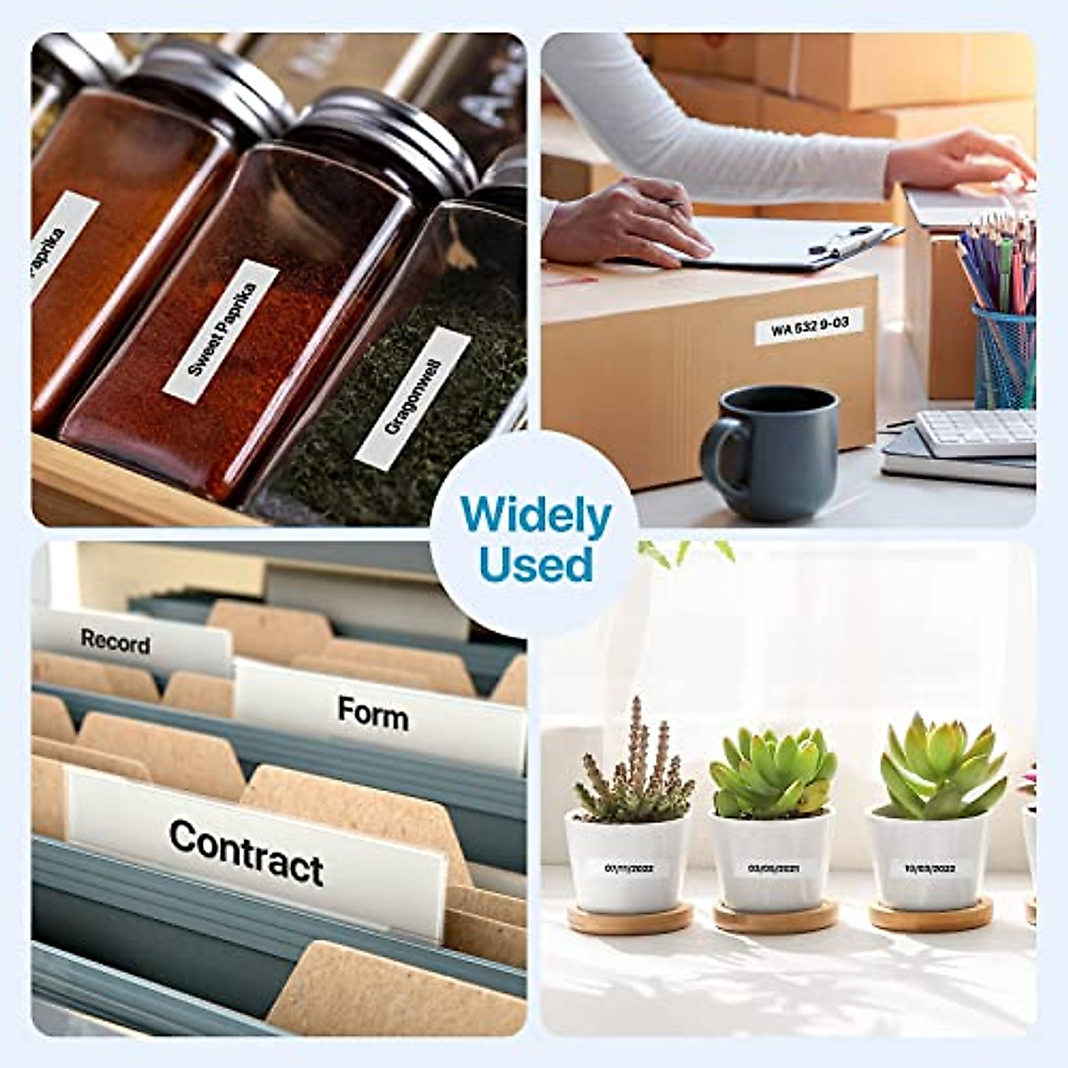 Filery 4-Pack Label Maker Tape for Brother TZe-231 TZ-231 Laminated P-Touch Label Maker Tape, for Model PT D200 D210 H100 1880, Compatible Label Tape Replacement, 12mm 0.47 Inch Black on White