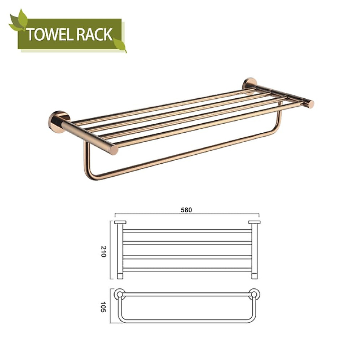 Rose Gold Bathroom Accessories 304 Stainless Steel Towel Rack Toilet Roll Paper Tissue Holder Double Cup Towel Bar Hooks,Towel Rack