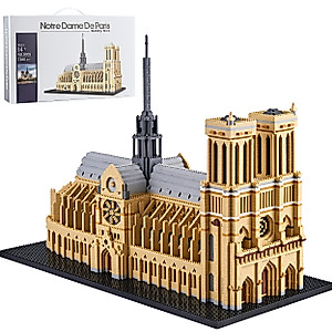 DOLBLOCK Notre Dame De Paris World Famous Micro Building Blocks Collection Model Architecture Sets for Adults 7380 PCS, Ideas DIY Mini Bricks Toy Present for Kids