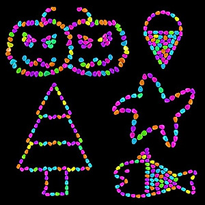 350 PCS Luminous Stones – Mixed Color Glow Rocks Decorations DIY Decorative Pebbles for Aquarium Fish Tank Sidewalk Garden Path Patio Terrace Lawn Yard Ornaments Colorful Cobbles Decor FD05MX350