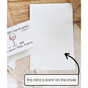 Happy 29th Birthday Card. Funny Birthday Card For Friend. Happy 29th Birthday From Your 110lb Friend. Sarcastic Age Birthday Card.