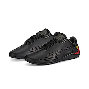 Puma Women's Ferrari Drift Cat Decima Sneaker, Black-Rosso Corsa, 10