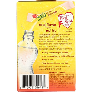 True Lemon Raspberry Lemonade Drink Mix, 10 Count