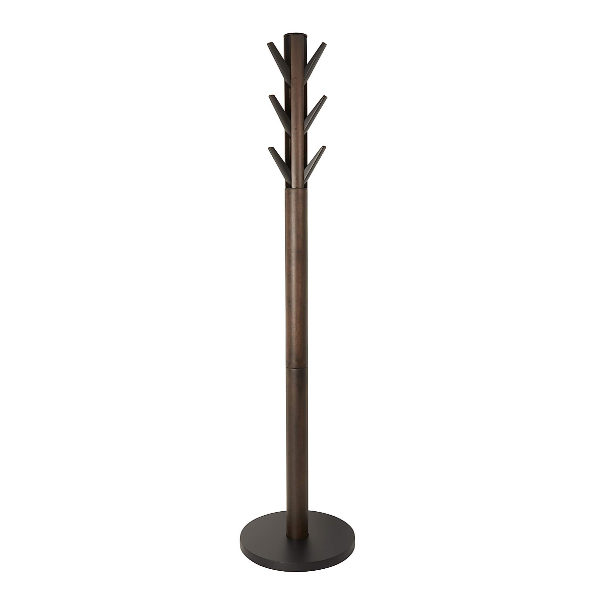 Umbra Flapper Coat Rack, Clothing Hanger, Umbrella Holder, and Hat Organizer, Great for Entryway, Black/Walnut (320361-048)
