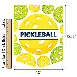 Big Dot of Happiness Let’s Rally - Pickleball - Outdoor Lawn and Yard Home Decorations - Birthday or Retirement Party Garden Flag - 12 x 15.25 inches
