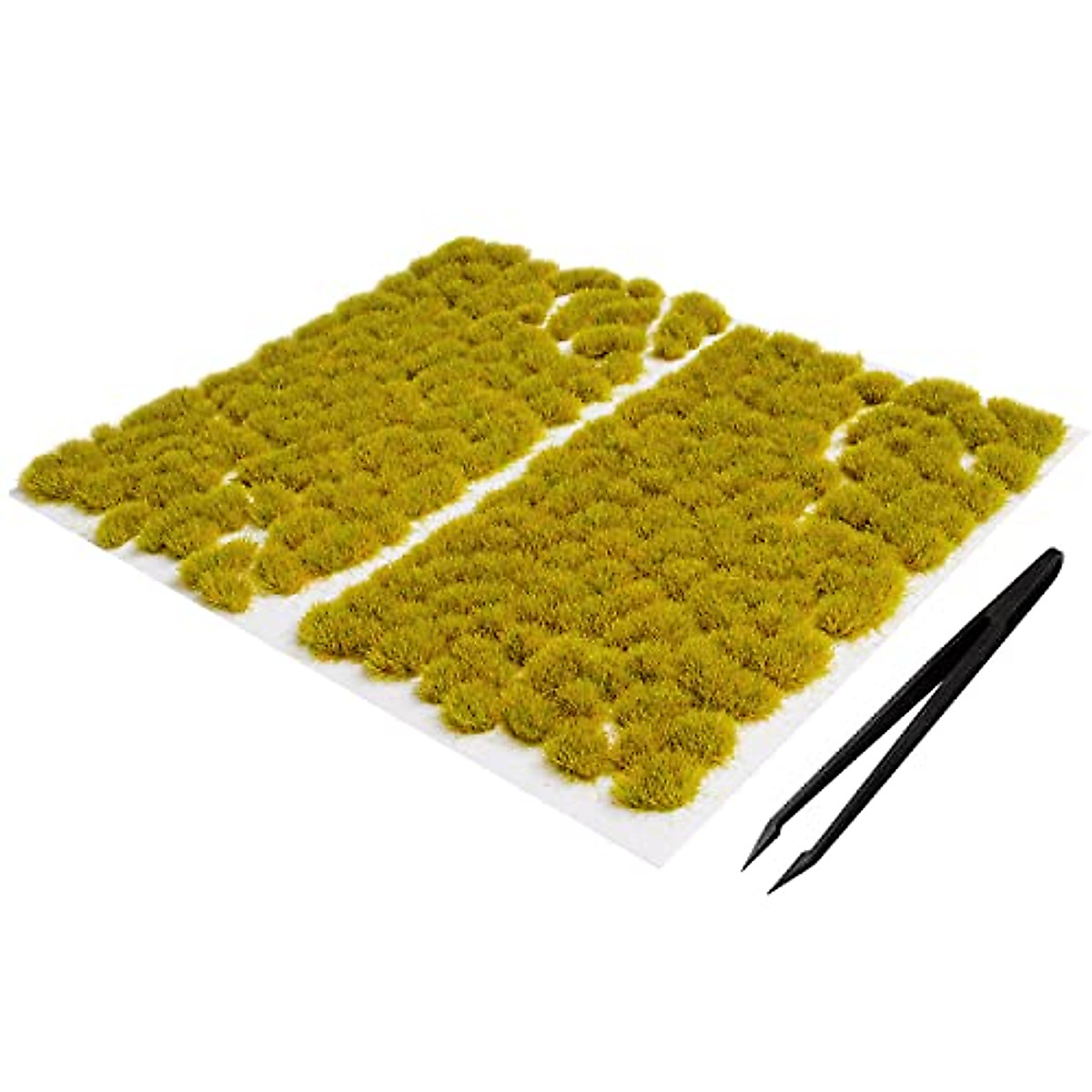 190 Pcs Static Grass Model Grass Tufts Railway Artificial Grass Miniature Grass Tuft Terrain Kit for DIY Model Railway Fairy Garden Diorama Scenery (Set A)