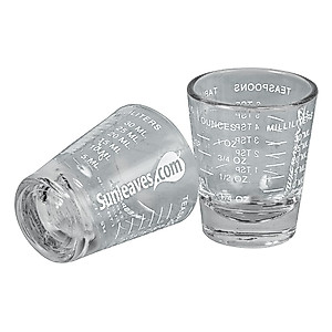 1 X Mini Measure Â Mini Measuring Shot Glass Measures 1oz, 6 Tsp, 2 Tbs, 30ml