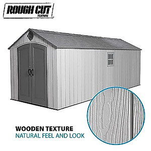 Lifetime 8 x 20 Ft. Outdoor Storage Shed, Gray