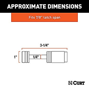 CURT 23520 Chrome Trailer Tongue Coupler Lock, 1/4-Inch Pin Diameter, Up to 7/8-Inch Span