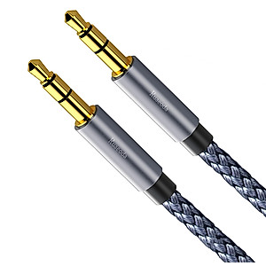 Ruaeoda Aux Cord 6ft,3.5mm Audio Cable Male to Male Stereo Hi-Fi Sound Nylon Braided aux to aux 1/8 Cable for Headphones Car Home Stereos Speakers Tablets