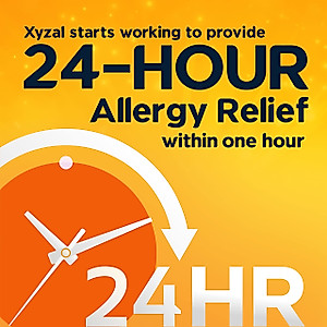 Xyzal Allergy Pills, 24-Hour Allergy Relief, Original Prescription Strength,55 Count (Pack of 2)