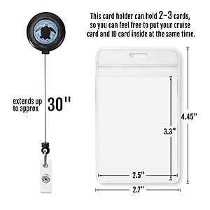 MNGARISTA Cruise Lanyards, Adjustable Lanyard with Retractable Reel, Waterproof ID Badge Holder for All Cruises Ships Key Cards, 2pack