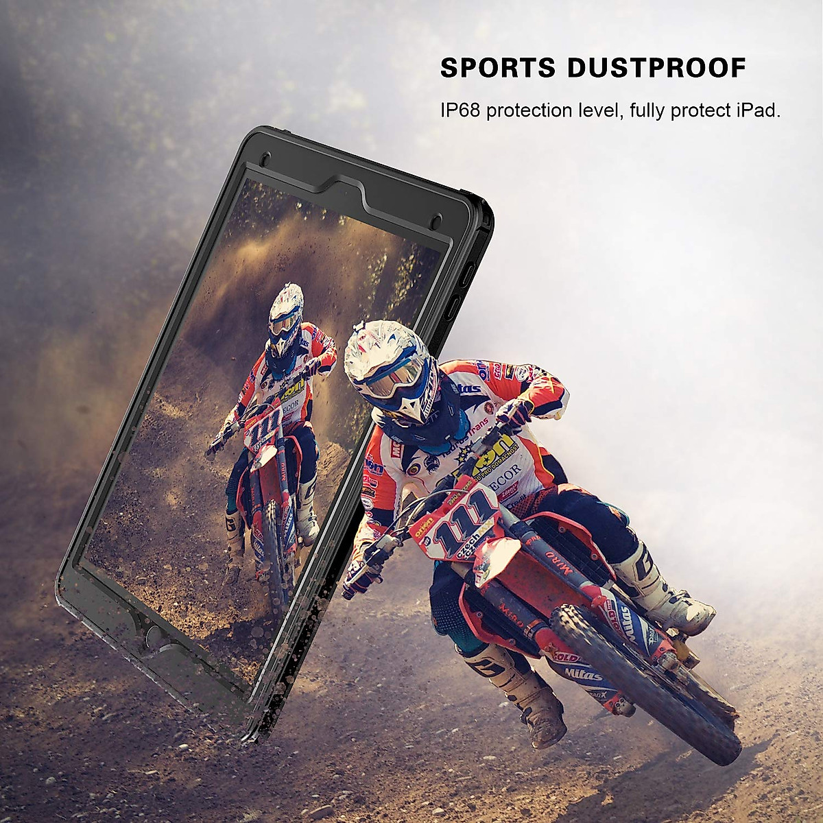 AICase iPad 7th Generation 10.2" 9th /8th/7th Generation/iPad 10.2 2021/2020/2019, Waterproof Protective with Built-in Screen Protector Shock-Absorbing Bumper Dustproof Full-Body Case