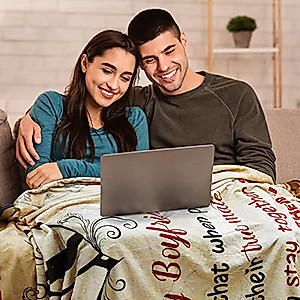 Blanket for Boyfriend, Gifts for Boyfriend, for Boyfriend, I Love You Gifts for Him, Fathers Day Valentines Thanksgiving Presents from Girlfriend Soft Throw Blankets 50x60