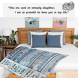 CUJUYO to My Daughter Gifts Blanket 60"x50" - Daughter Gifts from Mom/Dad Blankets - Gifts for Grown Daughter - Daughter Gifts from Mother/Father - Mothers Day Birthday Gift Ideas for Daughter