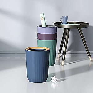 Hosaire. Waste Basket Trash Can Kitchen Waste Basket with Cover for Bathroom Home Office Dorm Kids Room 1 Pcs, Purple, 2431.5CM