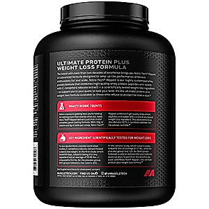 Muscletech Whey Protein Powder (Chocolate Fudge Brownie, 4LB) - Nitro-Tech Ripped Whey Protein Isolate & Peptides Smoothie Mix for Lean Muscle & Fast Recovery - 30g of Whey Protein for Women & Men