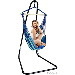 Sorbus Durable Hammock Chair Stand Hanging Chair Stand- Heavy Duty Steel Sensory Swing Stand- Weather & Rust Resistant- Adjustable Portable Stand 330lbs for Tree,Lounger,Air Porch,Indoor/Outdoor,Patio