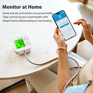 iHealth Track Smart Upper Arm Blood Pressure Monitor with Wide Range Cuff That fits Standard to Large Adult Arms, Bluetooth Compatible for iOS & Android Devices