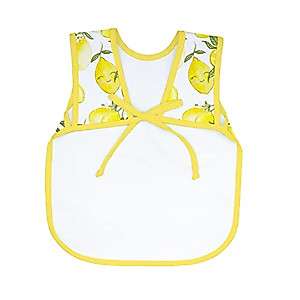 BapronBaby Fresh Lemon Bapron - Soft Waterproof Stain Resistant Bib - Machine Washable - 6m - 5yr - (Sz Baby/Toddler 6m-3T)