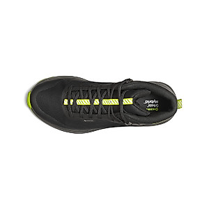 Icebug Mens Haze Mid BUGrip GTX Midcut Hiking Shoe with Carbide Studded Traction Sole, Black/Poison, 09.5